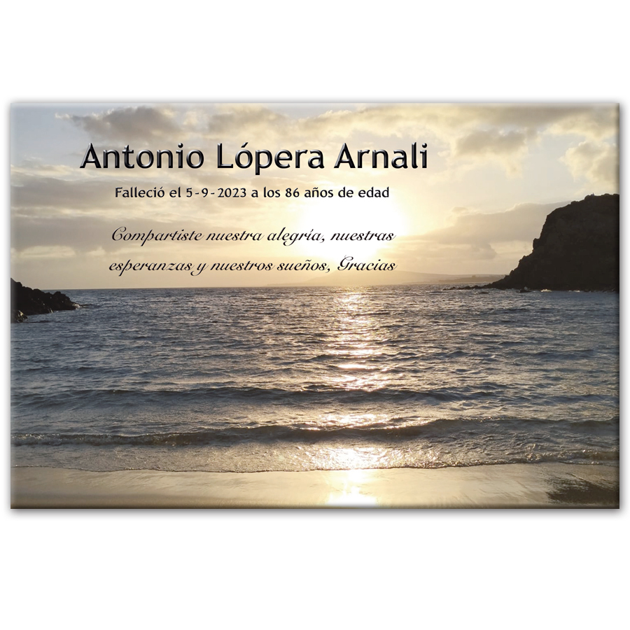 Azulejo Lápida Atardecer en la Playa 20×30 cm - Decoracer